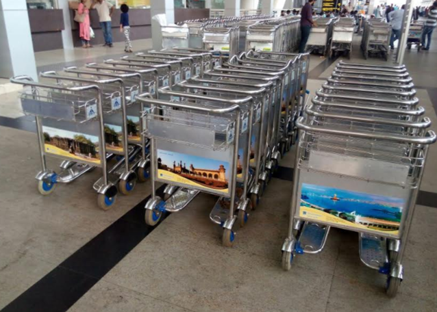 Luggage Trolley Advertising at Chennai Airport - The Media Ant