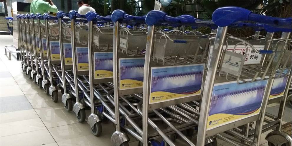 Luggage Trolley Advertising at Coimbatore Airport - The Media Ant