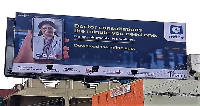 Outdoor Advertising Campaign For MFine In Hyderabad and Mysore