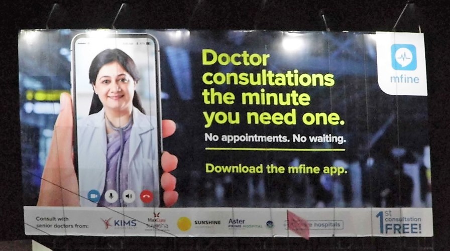 Outdoor Advertising Campaign For MFine In Hyderabad and Mysore