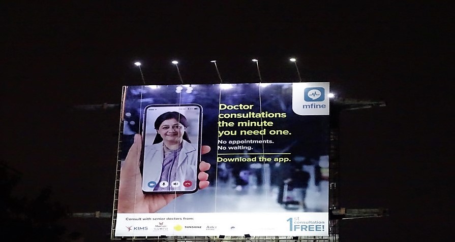 Outdoor Advertising Campaign For MFine In Hyderabad and Mysore