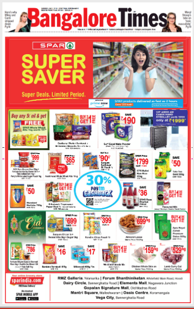 Full Page Advertising in Times of India Bangalore for Retail Brands ...