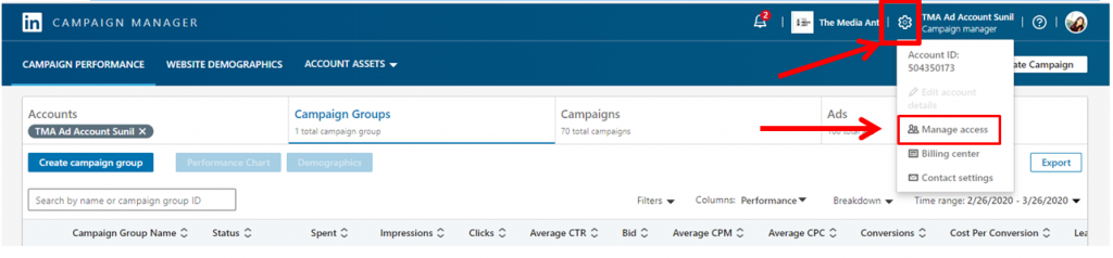 How to add a user to your LinkedIn ads account - The Media Ant