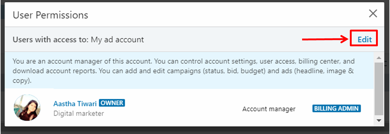 How to add a user to your LinkedIn ads account - The Media Ant